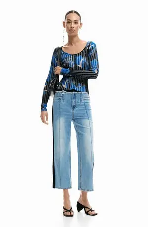 Desigual Straight-leg Crop Jeans