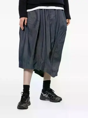 Comme Des Garçons Draped Balloon-silhouette Cut-out Trousers