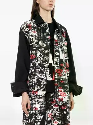 Comme Des Garçons Graphic Print Long-sleeve Shirt Jacket