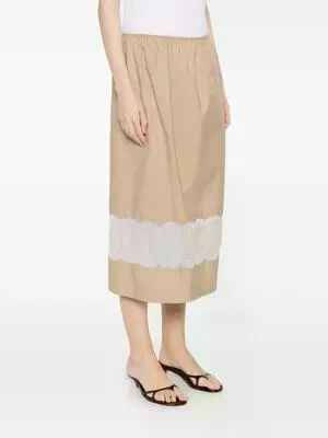 Carven Lace-trim Midi Skirt