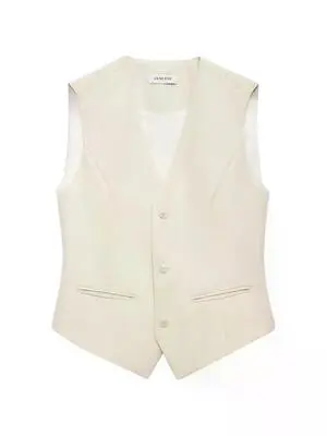 ANINE BING Mario Button Waistcoat - Neutrals