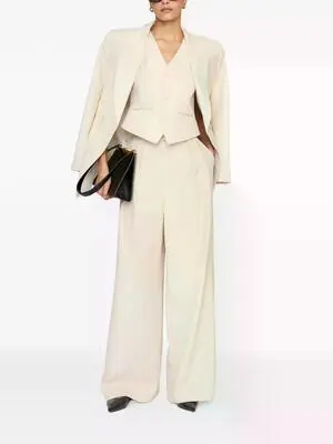ANINE BING Mario Button Waistcoat - Neutrals