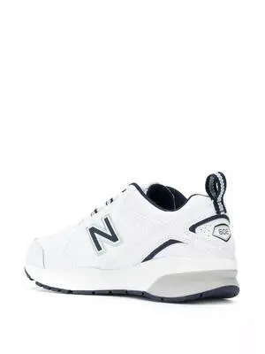 NEW BALANCE Paneled Round Toe Lace-up Sneakers - White