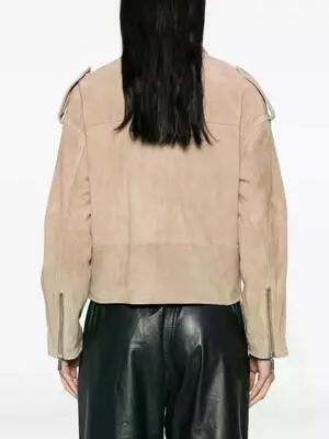 MOORER Zip-fastening Leather Jacket