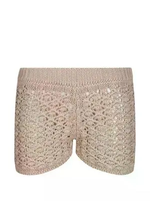 ELY ELY Open Knit Shorts - Neutrals