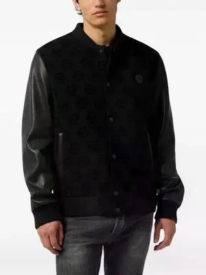 Philipp Plein Monogram Bomber Jacket - Black