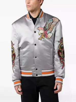 Philipp Plein Tattoo-patch Bomber Jacket - Grey
