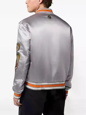 Philipp Plein Tattoo-patch Bomber Jacket - Grey