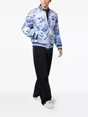 Philipp Plein Floral Skull Bomber Jacket