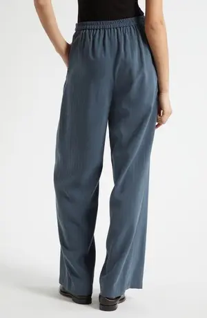 Emporio Armani Pinstripe Pants With Elastic Waist