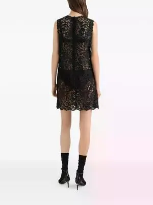 Dolce & Gabbana Lace Zip-fastening Mini Dress - Black