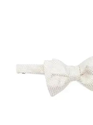TOM FORD Textured Bow Tie - Neutrals
