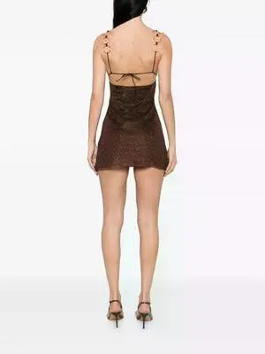 Oseree Lumière Ring-detail Mini Dress - Brown