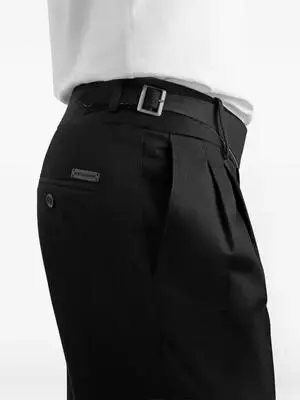 Dolce & Gabbana Pleated Belted Trousers - Black