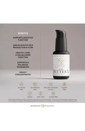QUICKSILVER SCIENTIFIC Bitter X Dandelion And Gentian Root Bitters