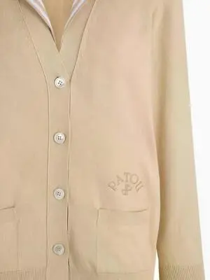 PATOU Poplin-collar Cardigan - Neutrals