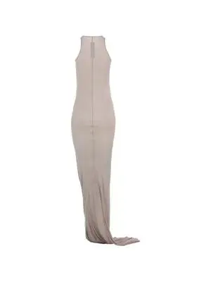 Rick Owens Sleeveless Dress With Train Detail - Neutrals