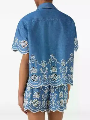 MC2 SAINT BARTH Embroidered Shirt - Blue