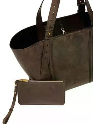 GOLDEN GOOSE 24/7 East West Tote In Distressed Leather - Brown