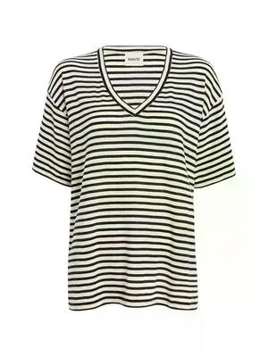 Khaite Linda V-neck T-shirt - Neutrals