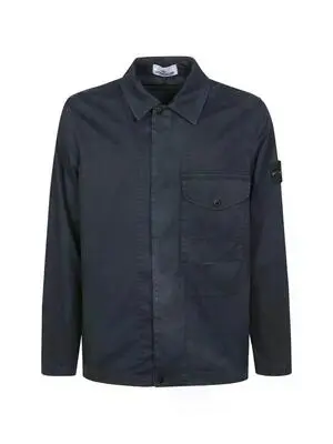 Stone Island Logo-patch Shirt Jacket - Blue