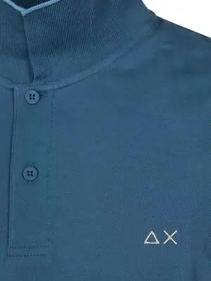 SUN 68 Contrasting-trims Polo Shirt - Blue