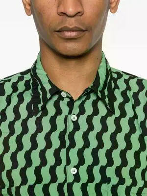 Comme Des Garçons Printed Shirt - Green