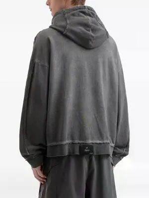 FIVE CM Frayed Zip Hoodie - Grey