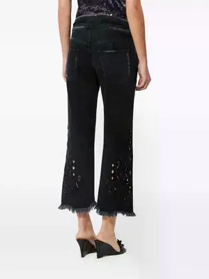 Isabel Marant Étoile Alison Fringed-hem Jeans - Black