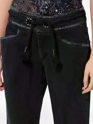 Isabel Marant Étoile Alison Fringed-hem Jeans - Black