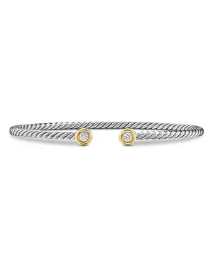 David Yurman Micro Cable Flex Bracelet - Silver