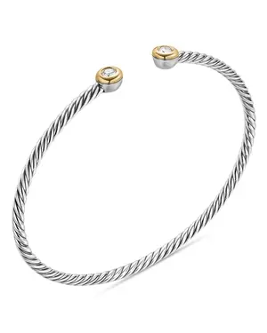 David Yurman Micro Cable Flex Bracelet - Silver