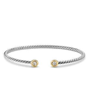 David Yurman Micro Cable Flex Bracelet - Silver