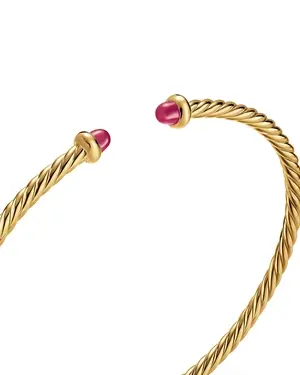 David Yurman Micro Cablespira Flex Bracelet - Ruby/gold