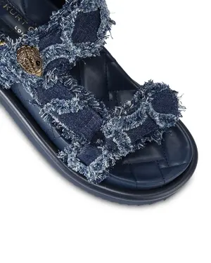 Kurt Geiger Orson Embellished Denim Sandals