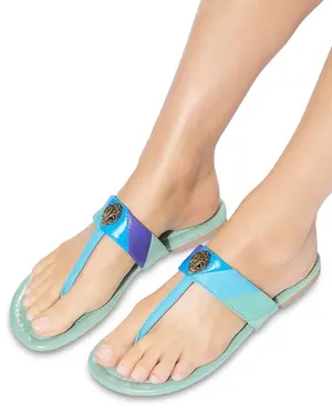 Kurt Geiger Kensington T-bar Sandals - Open Blue