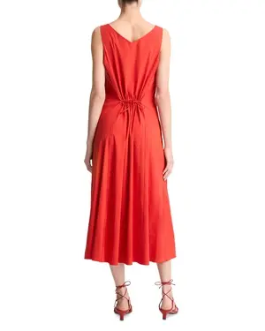 Vince V Neck Dress - Poppy