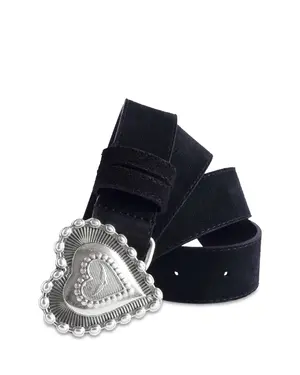 Zadig&Voltaire Sante Fe Crush Leather Belt - Black