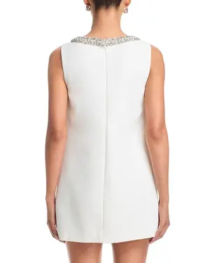 SELF-PORTRAIT Crepe Bow Mini Dress Exclusive