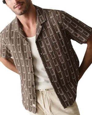Marine Layer Patterned Dobby Resort Shirt