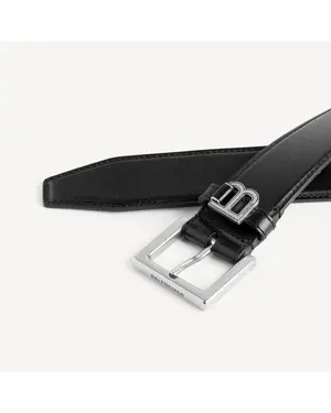 Balenciaga Hourglass Leather Belt - Black