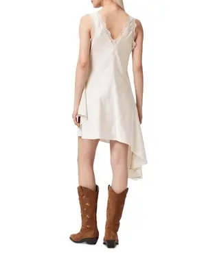 ALLSAINTS Ilka Asymmetrical Lace Trim Dress