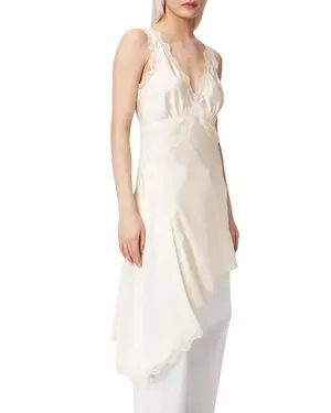 ALLSAINTS Ilka Asymmetrical Lace Trim Dress