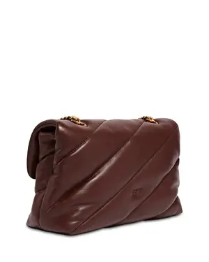 Pinko Love Puff Classic Leather Convertible Crossbody - Rq