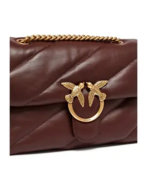 Pinko Love Puff Classic Leather Convertible Crossbody - Rq