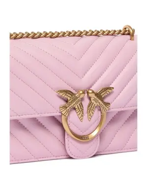Pinko Love One Mini Leather Crossbody Bag