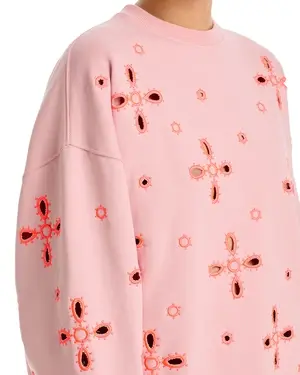 Essentiel Antwerp Embroidered Cotton Sweatshirt