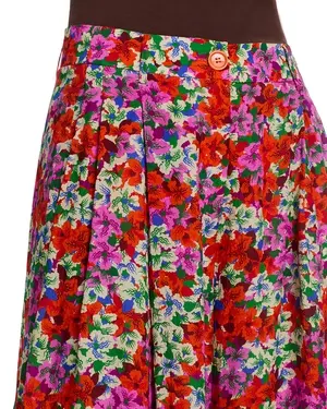 Essentiel Antwerp Printed Wide-leg Pants - Fire Glow