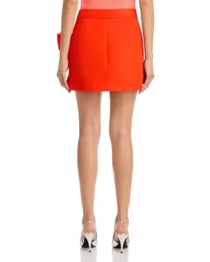 Essentiel Antwerp Orange Bow Detail Skirt - Fire Glow