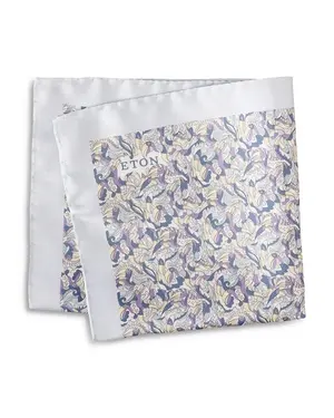 Eton Paisley Tucano Silk Twill Pocket Square